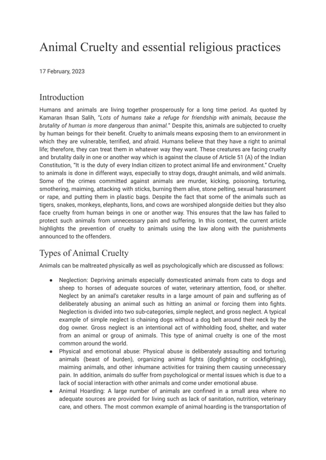 Animal Cruelty and essential religious practices.pdf