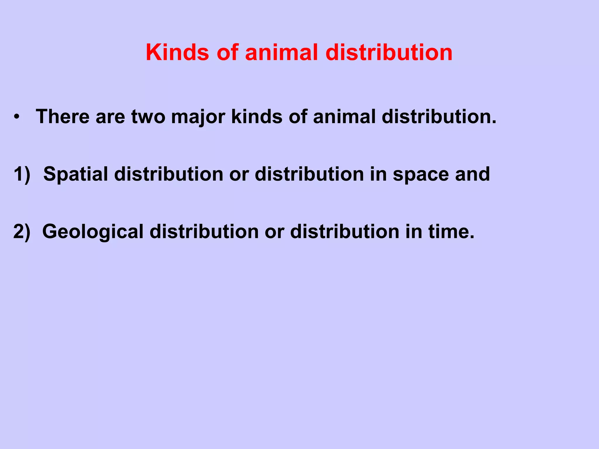 Animal distribution | PPT
