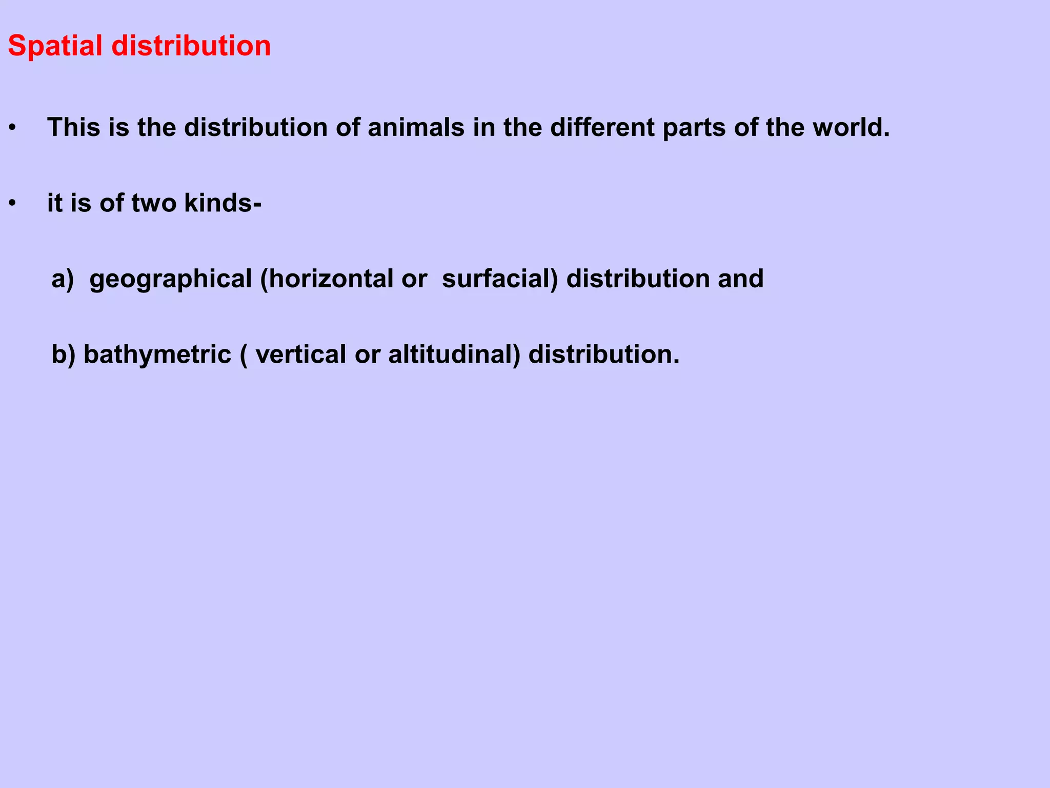 Animal distribution | PPT