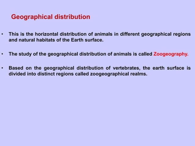 Animal distribution | PPT