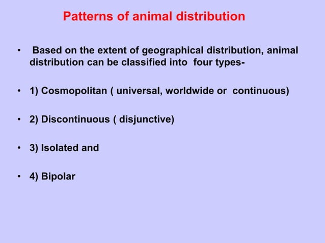 Animal distribution | PPT