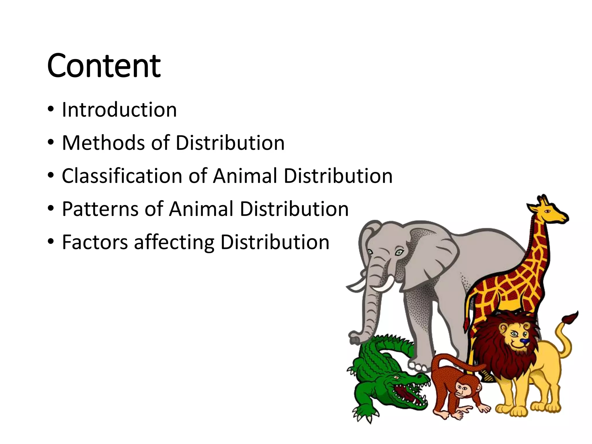 Animal distribution on earth | PPTX