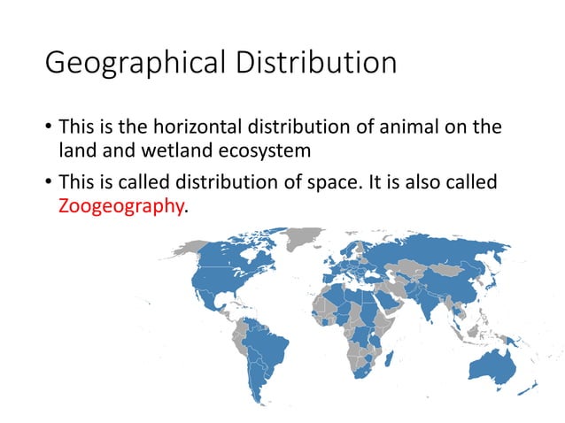 Animal distribution on earth | PPTX