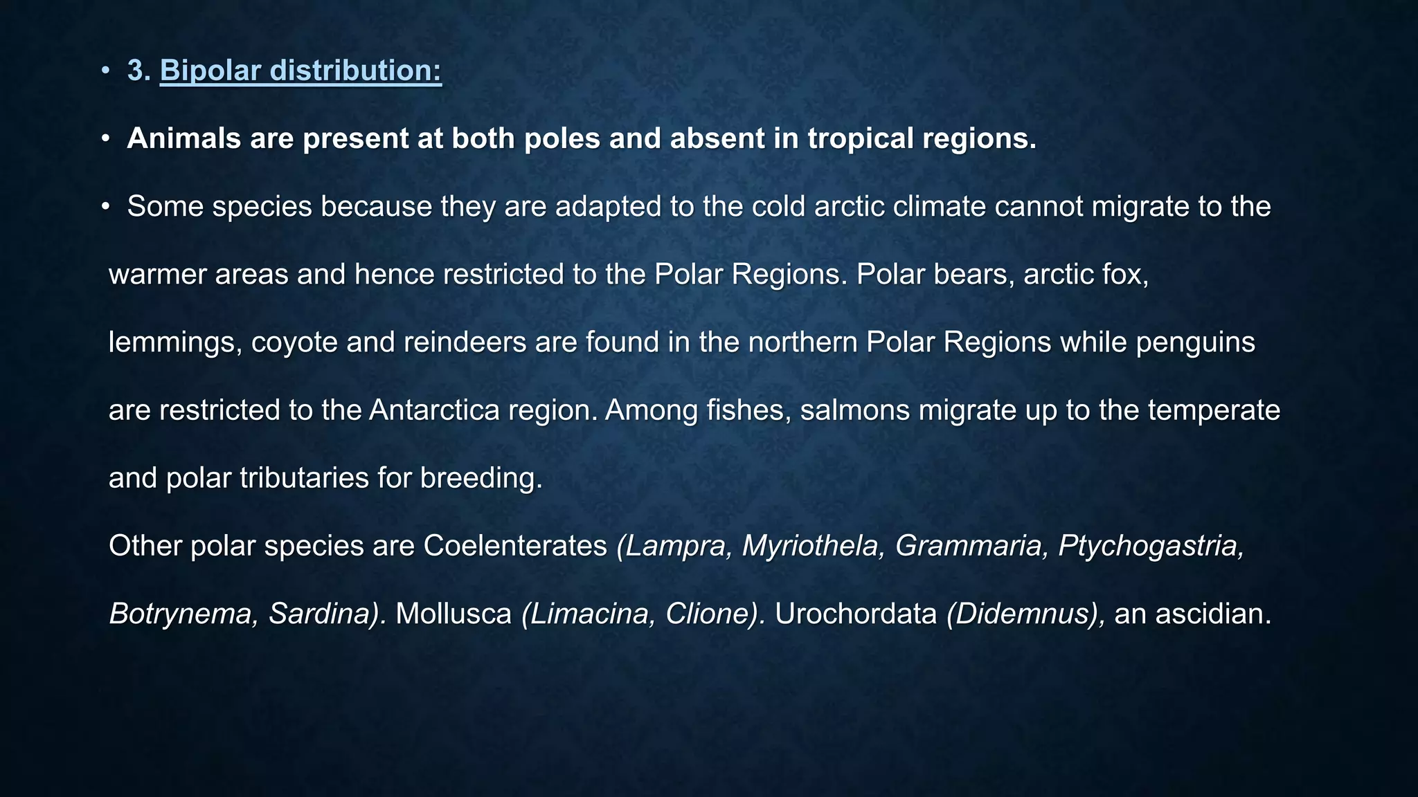 Animal distribution zoogeo | PPTX