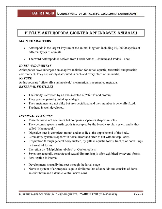 Animal diversity (Zoology) notes | PDF
