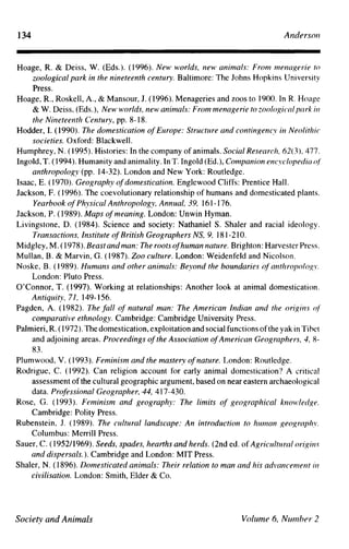 Animal domestication in geographic perspective kay anderson | PDF