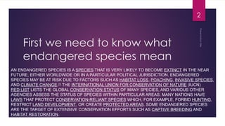 Animal endangerment.animal.endangerment. | PPTX