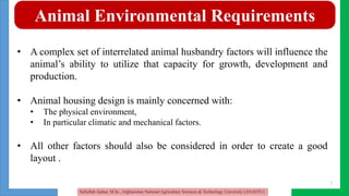 Environmental requirements for livestock housing | PPTX