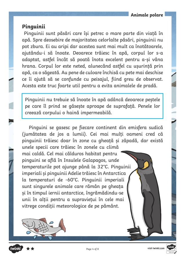 Animale polare - Fise diferentiate de lectura.pdf