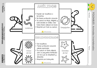 Animales invertebrados | PDF