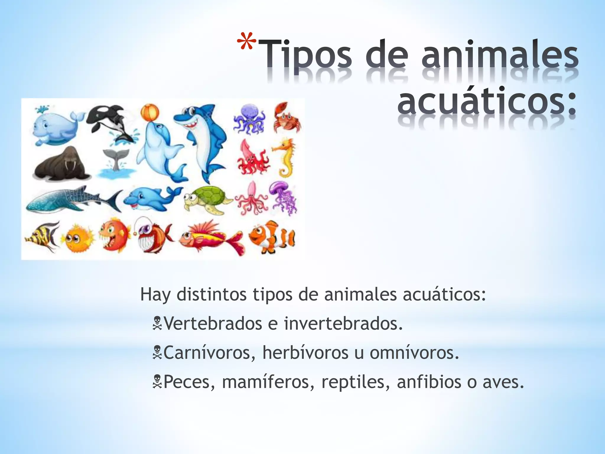 Animales acuáticos | PPTX