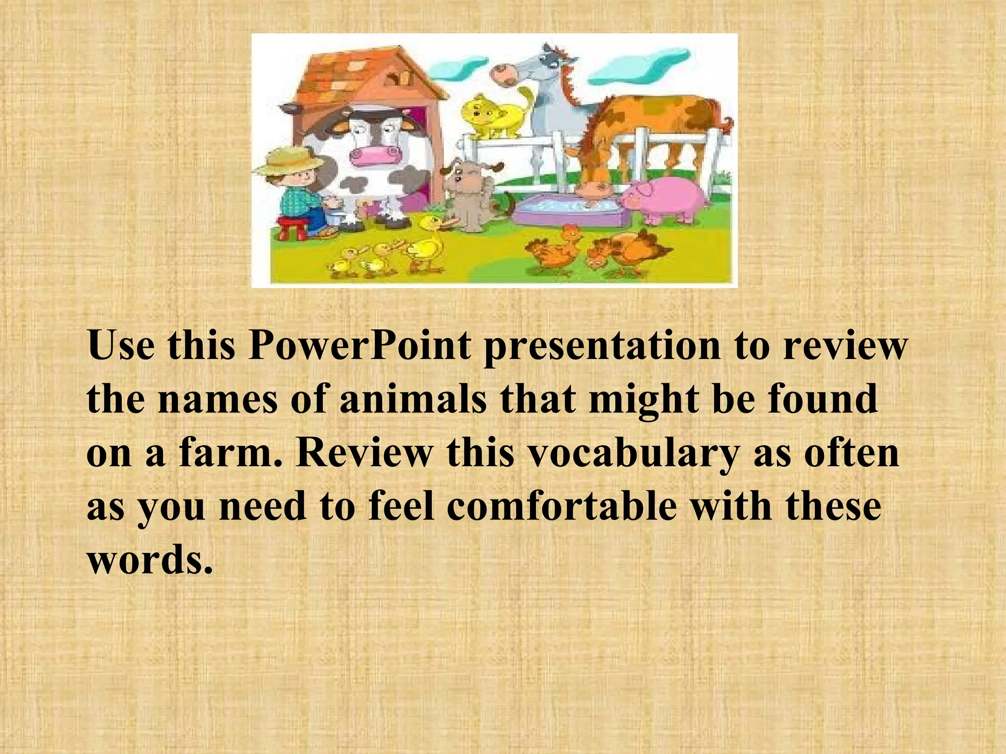 Animales de la granja | PPT