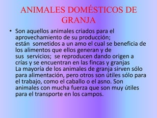 Animales domésticos y salvajes | PPTX