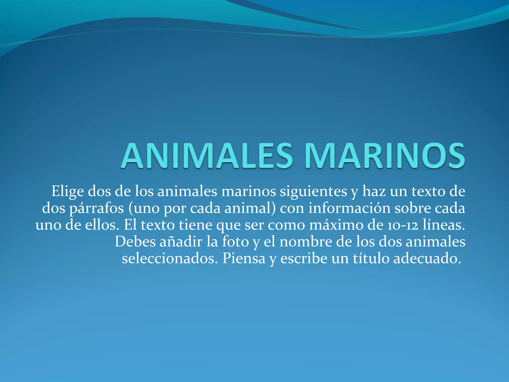 Animales marinos | PPT