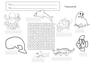 Animales marinos fichas[1] | PDF