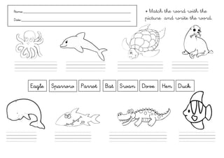 Animales marinos fichas[1] | PDF