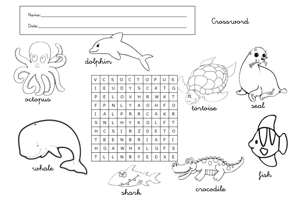 Colorea A Los Animales Marinos En 2021 Fichas Fichas - vrogue.co