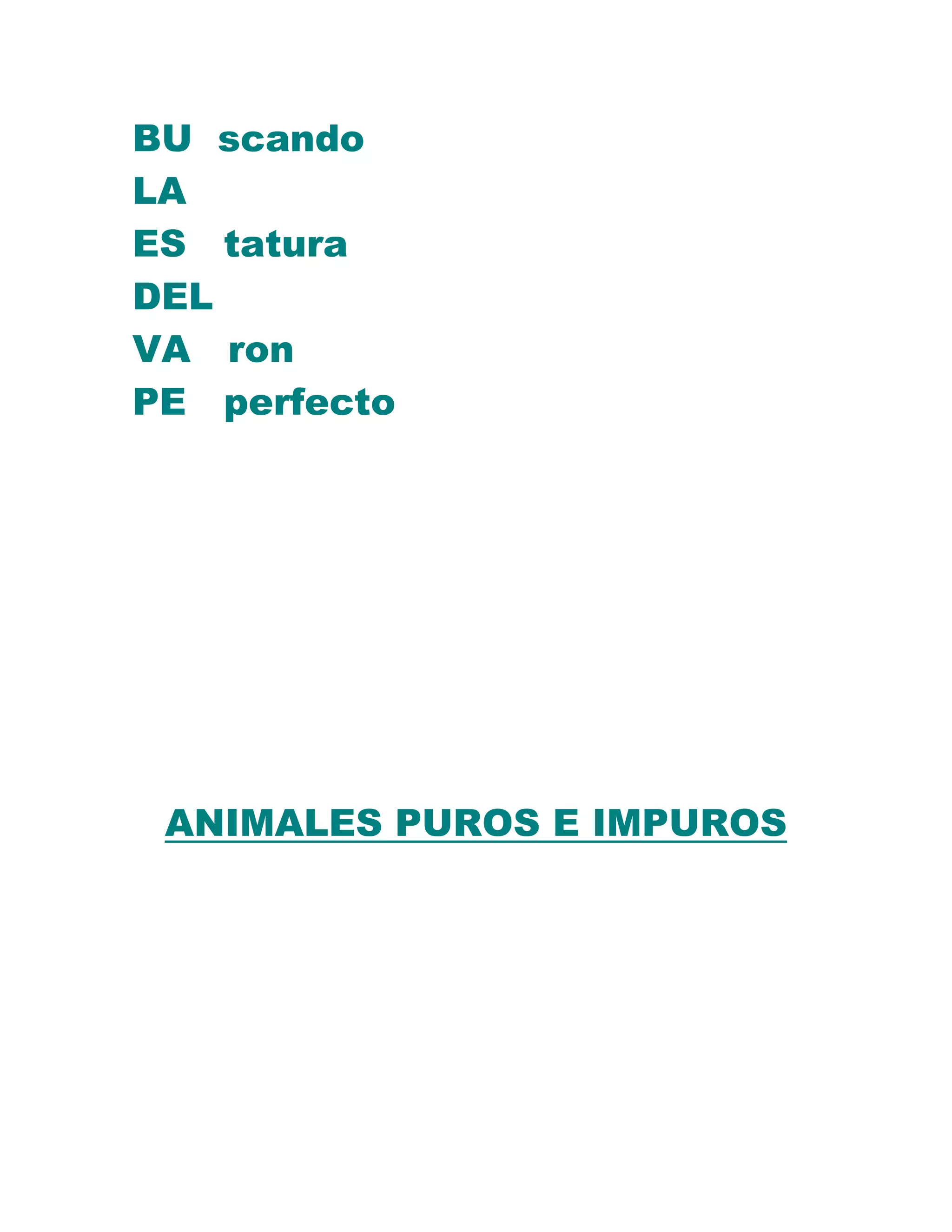 levitico 11 Animales puros e impuros | DOCX
