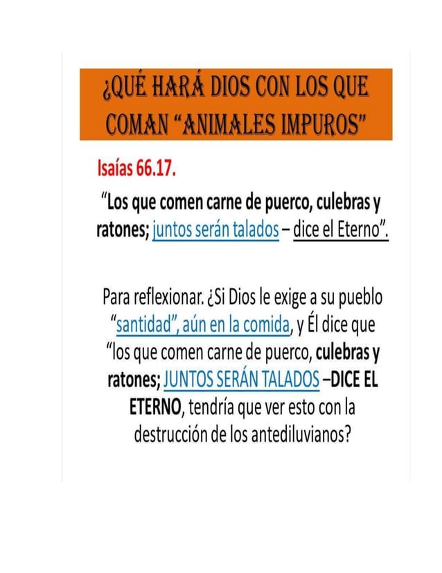 levitico 11 Animales puros e impuros | DOCX