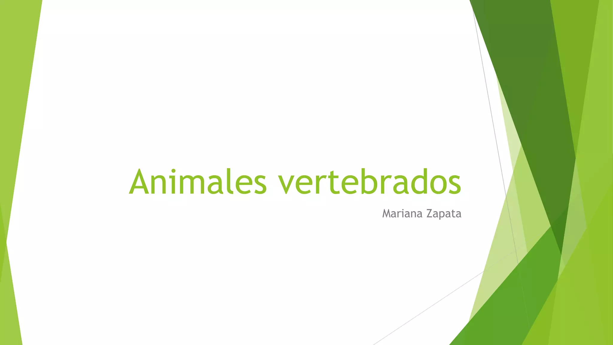 Animales vertebrados | PPT