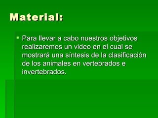 Animales vertebrados e invertebrados | PPT
