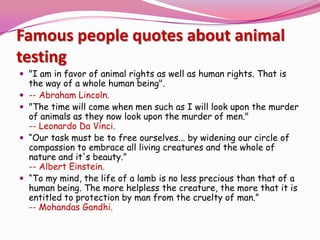 Animal experiments | PPTX