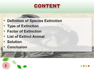 Animal extinction | PPT
