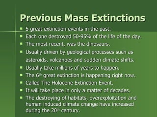Animal Extinctionand Endangerment | PPT