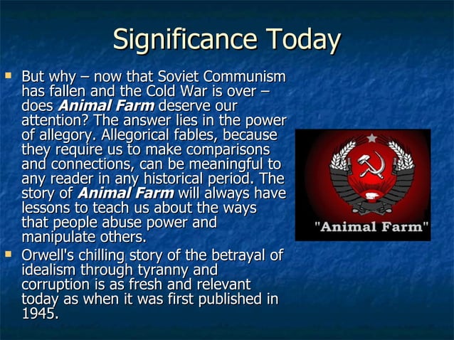 Animal farm | PPT | Fiction | Books and Literature