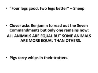 Animal farm Ch 10 Summary | PPT
