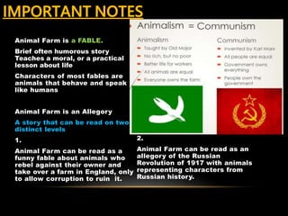The Summary Of Animal Farm By George Orwell | PPTX