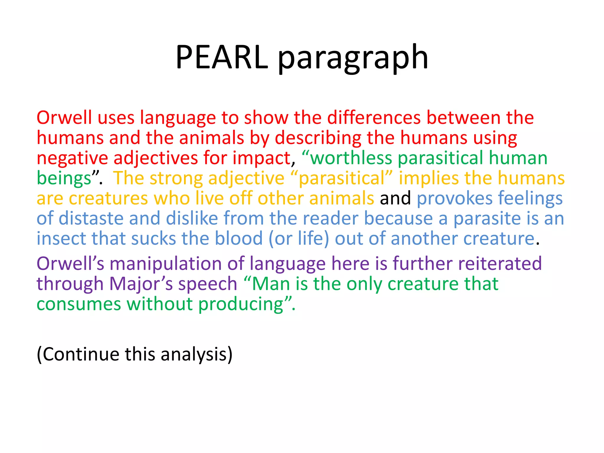 Animal farm the exam question | PPTX