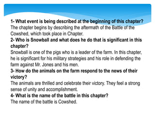 Animal Farm chapter 4 analsys and summary | PPTX