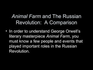 Animal Farm and Russian Revolution presentation | PPT