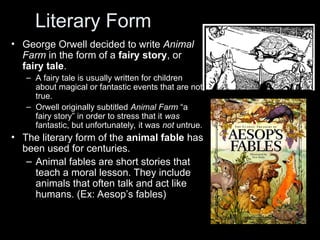 George Orwell's Animal Farm: Allegory of the Russian Revolution and ...