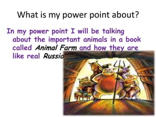 Animal farm and the russian revolution | PPTX