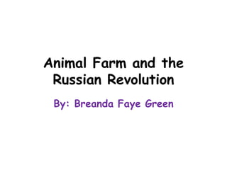 Animal farm and the russian revolution | PPTX