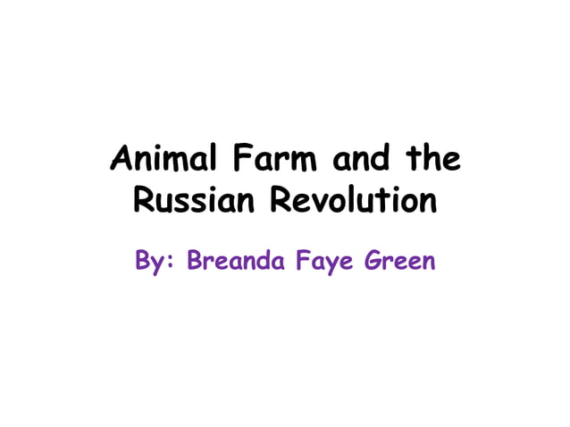 Animal farm and the russian revolution | PPT