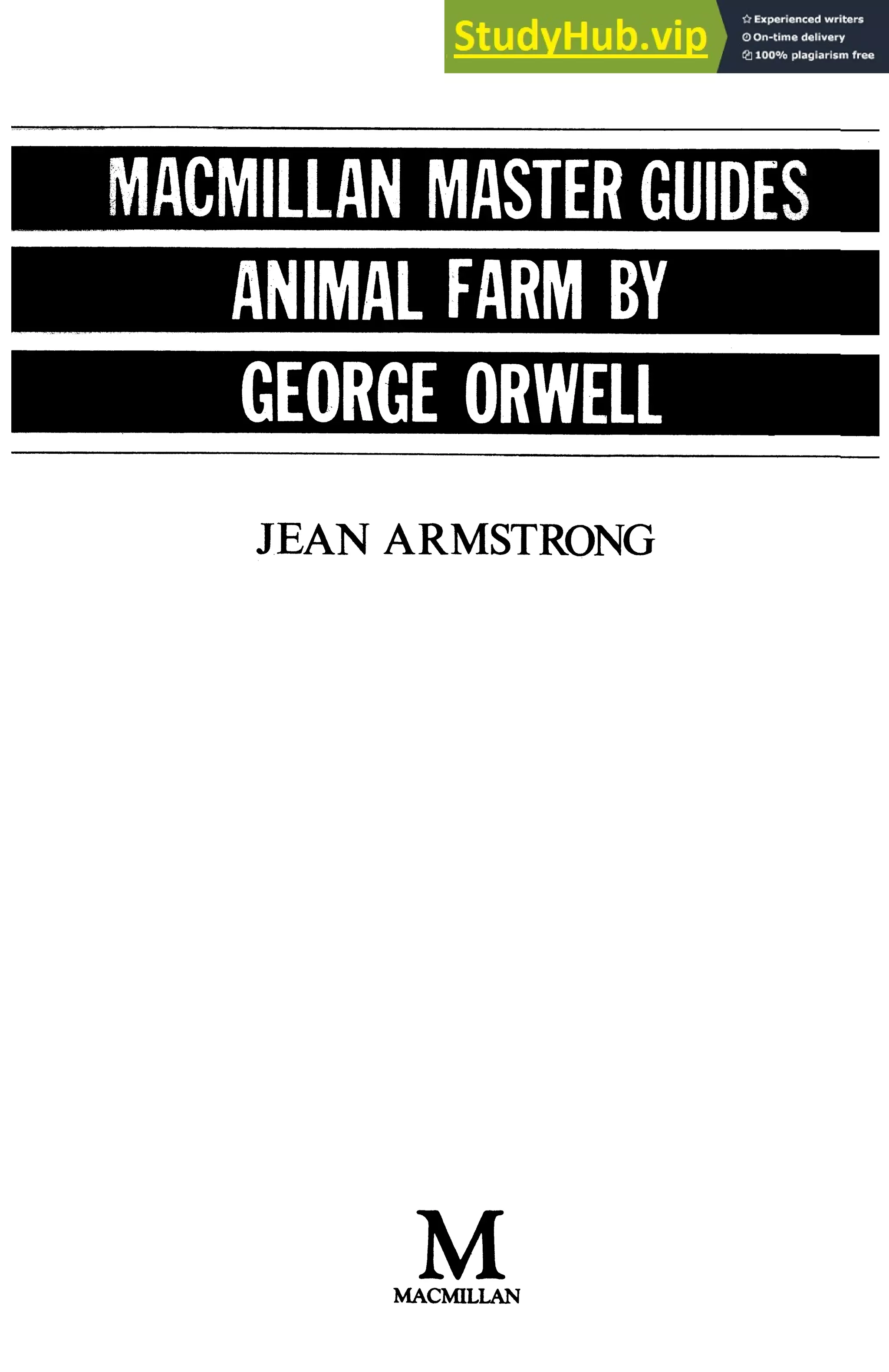 Animal Farm By George Orwell | PDF