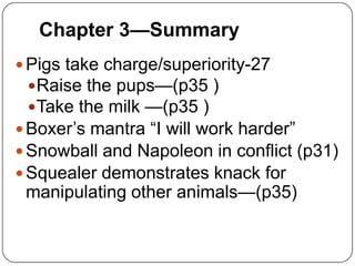 Animal Farm Chapter 2-3 and Character Connections | PPTX