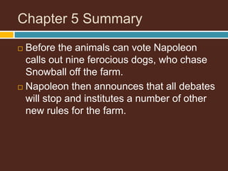 Animal farm Chapter 5 | PPTX