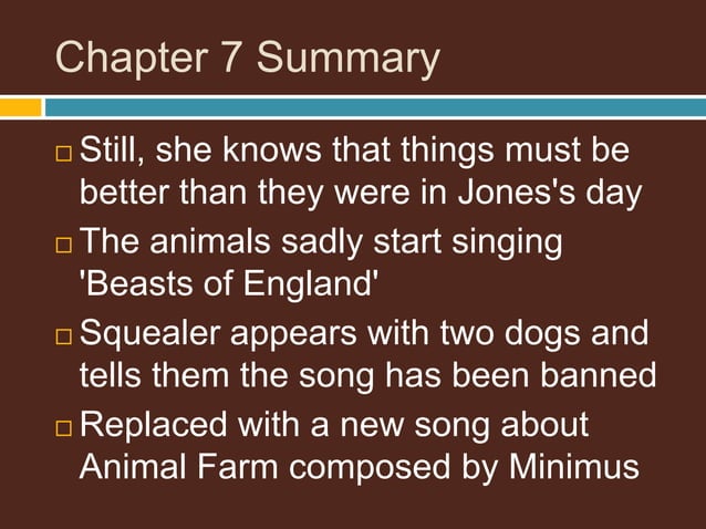 Animal farm Chapter 7 | PPTX