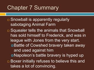 Animal farm Chapter 7 | PPTX