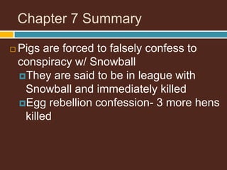 Animal farm Chapter 7 | PPTX