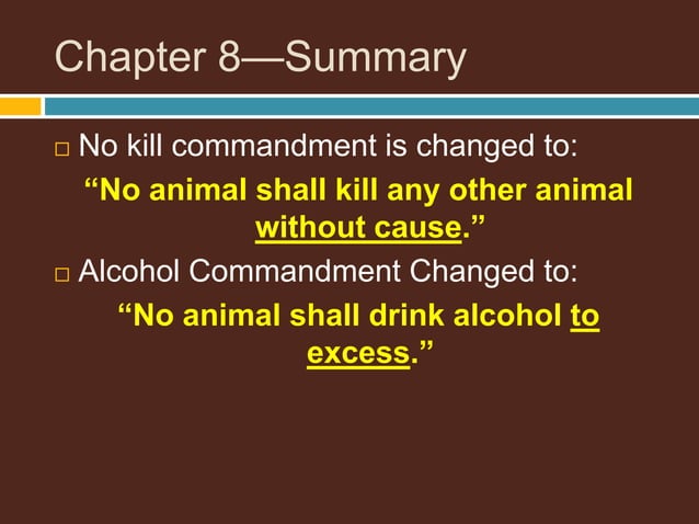 Animal farm Chapter 8 | PPT
