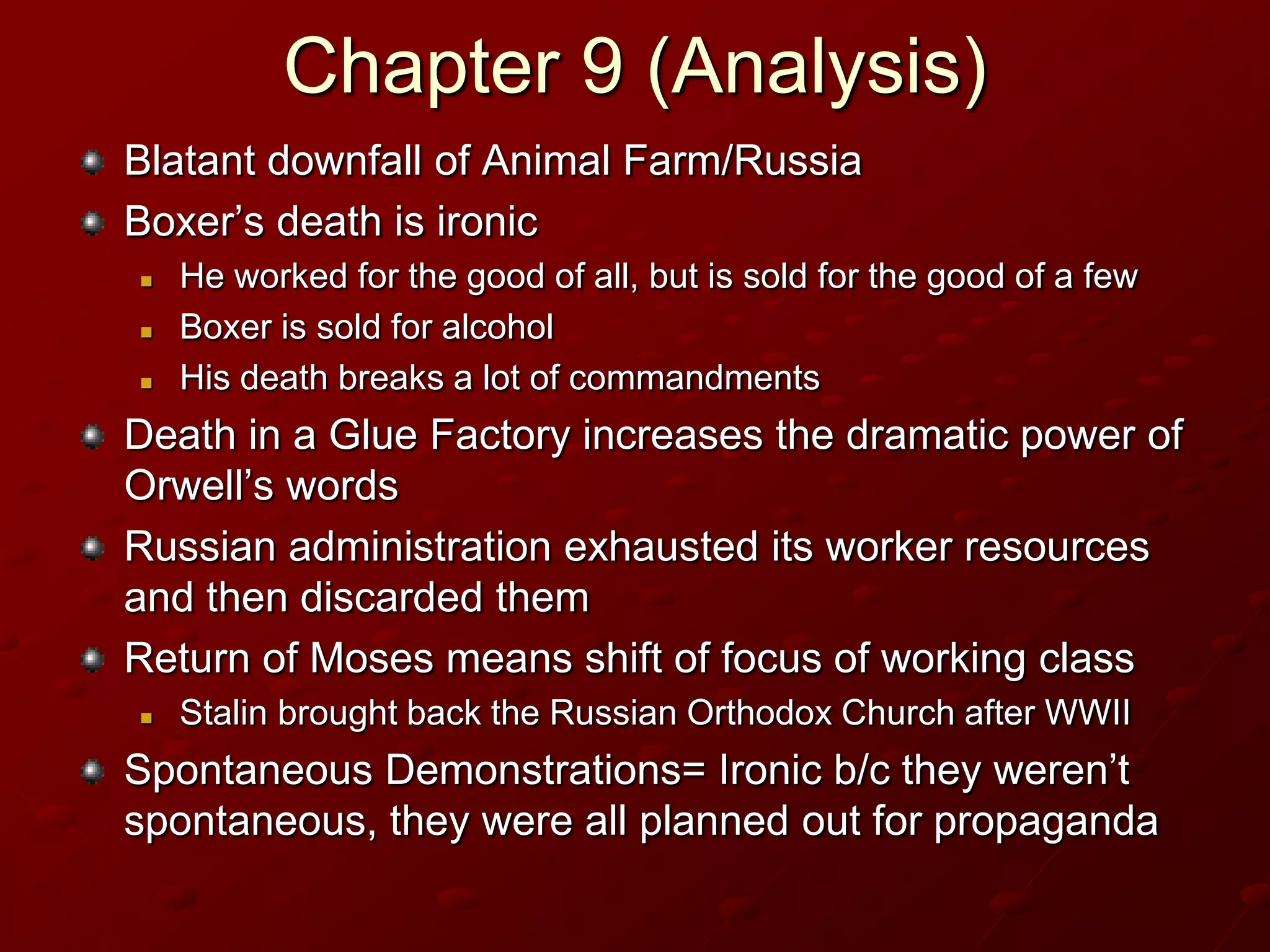 Animal Farm Chapter 9 | PPTX