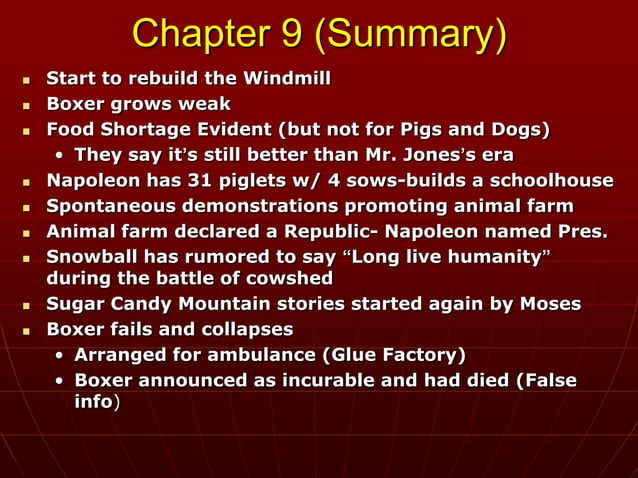 Animal Farm Chapter 9 | PPTX | Dogs | Pets