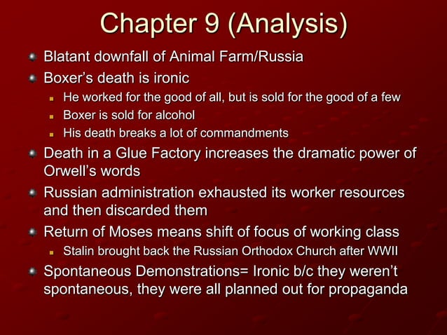 Animal Farm Chapter 9 | PPTX | Dogs | Pets