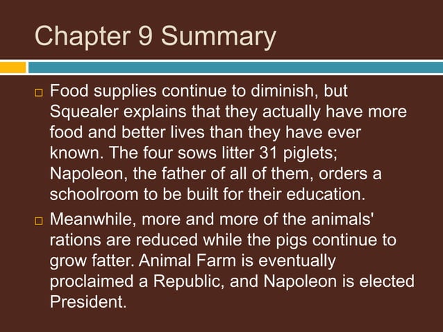Animal Farm Chapter 9 | PPTX | Dogs | Pets