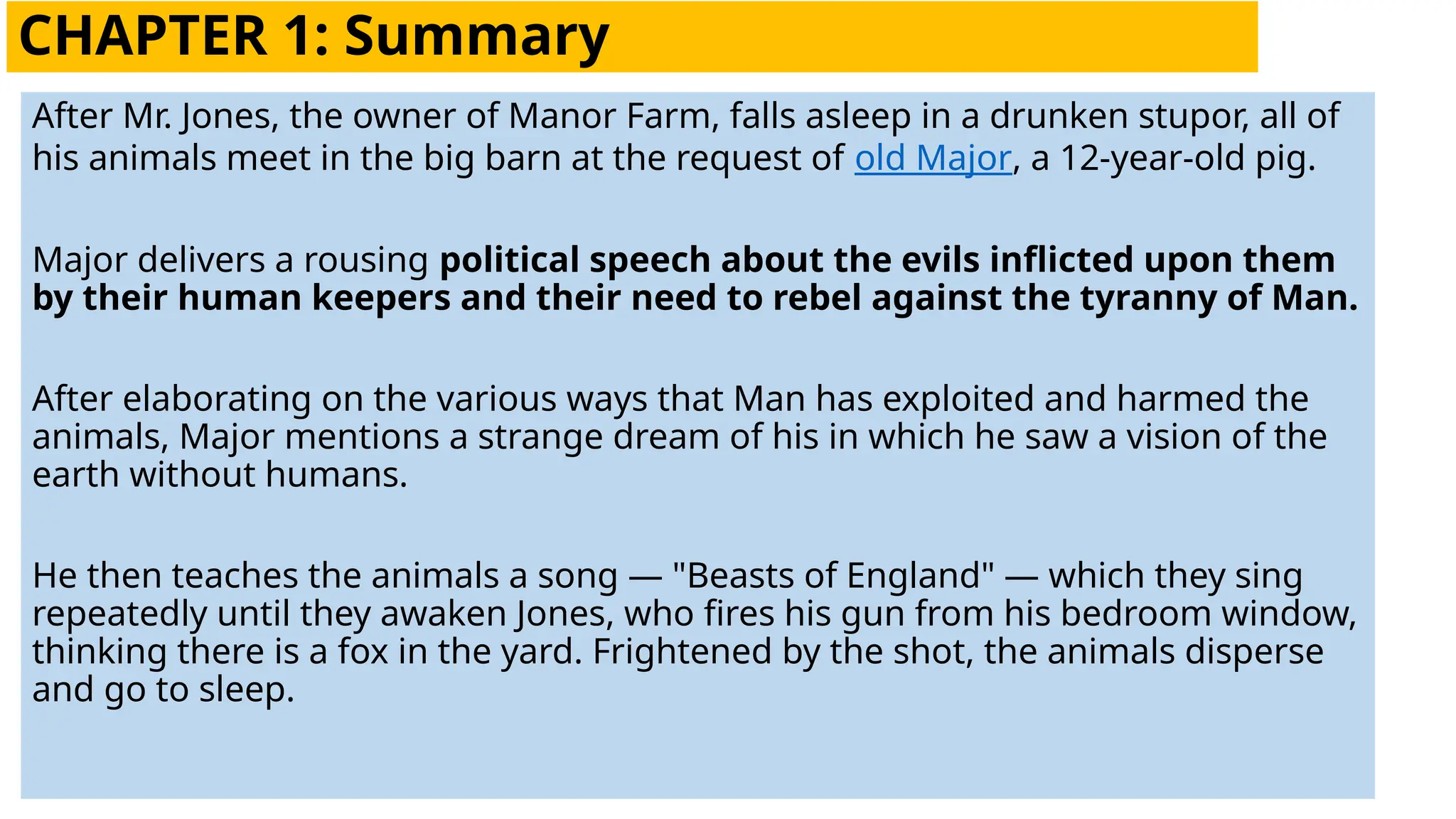 Animal Farm Chapter 1 ONE Reference .pptx